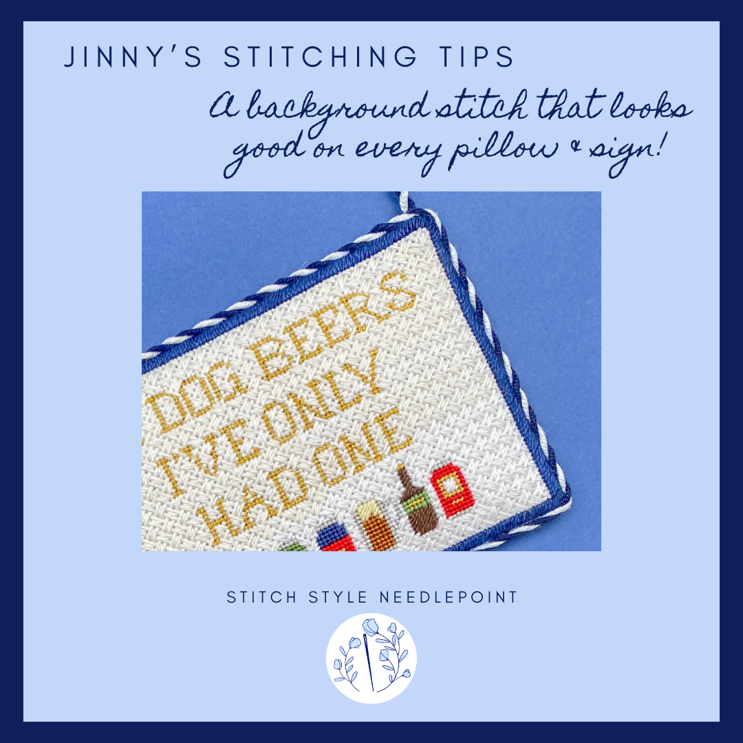 Jinny's Stitching Tips: A background stitch that looks good on every p ...