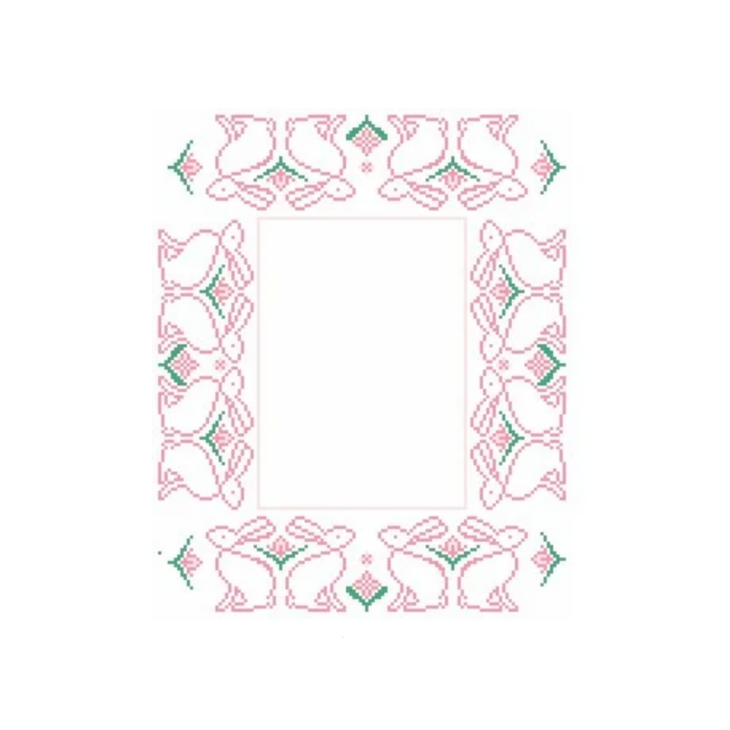 Bunny Rabbit Frame 13 mesh Needlepoint Canvas – Stitch Style Needlepoint