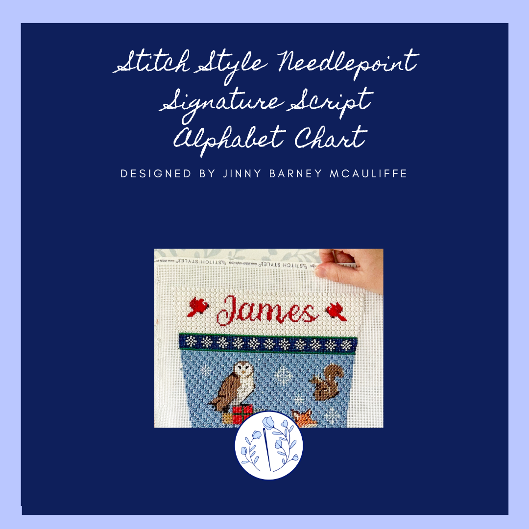 Stitch Style Signature Script Alphabet Chart – Stitch Style Needlepoint