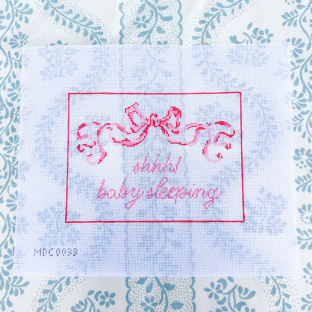 Shh! Baby Sleeping Needlepoint Canvas – Stitch Style Needlepoint