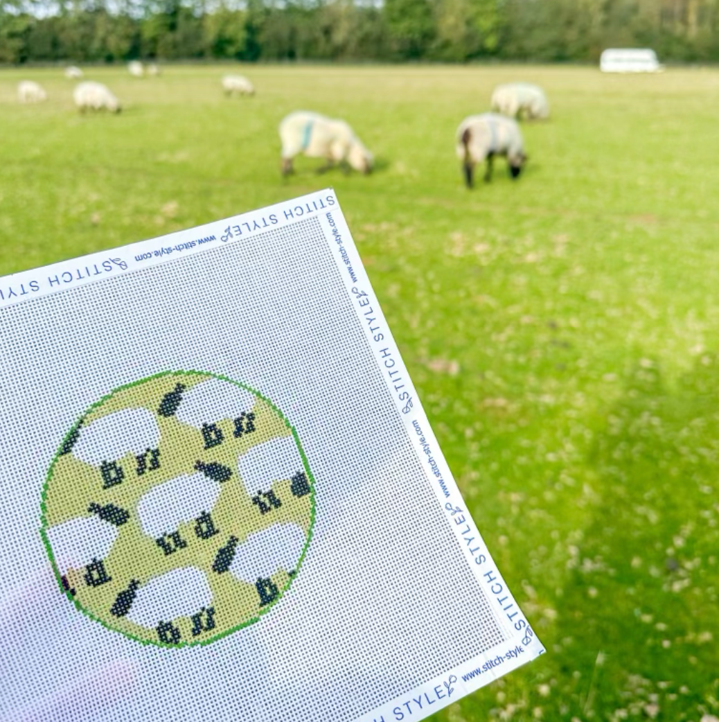 Sheep Needlepoint Canvas – Stitch Style Needlepoint