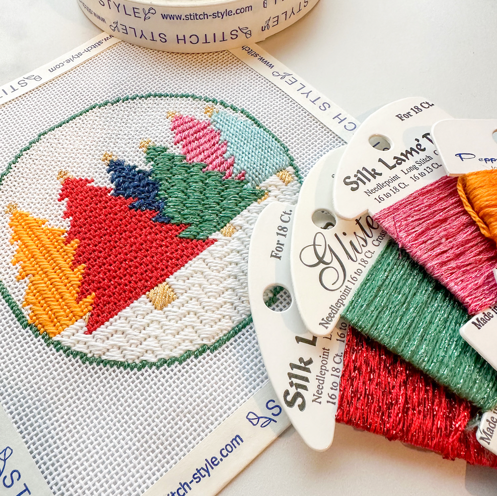 Colorful Forest II Needlepoint Canvas – Stitch Style Needlepoint