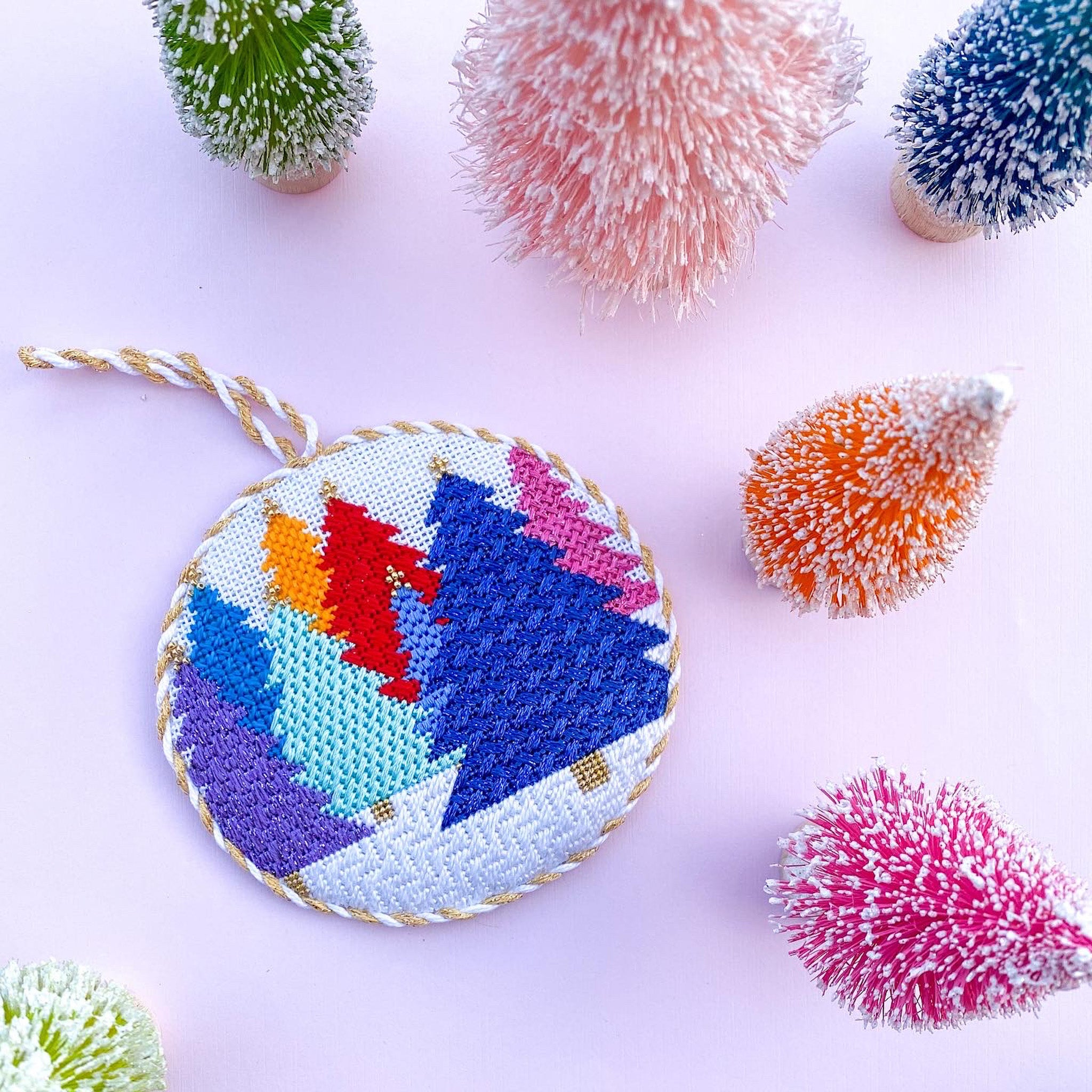 Colorful Forest Needlepoint Canvas – Stitch Style Needlepoint