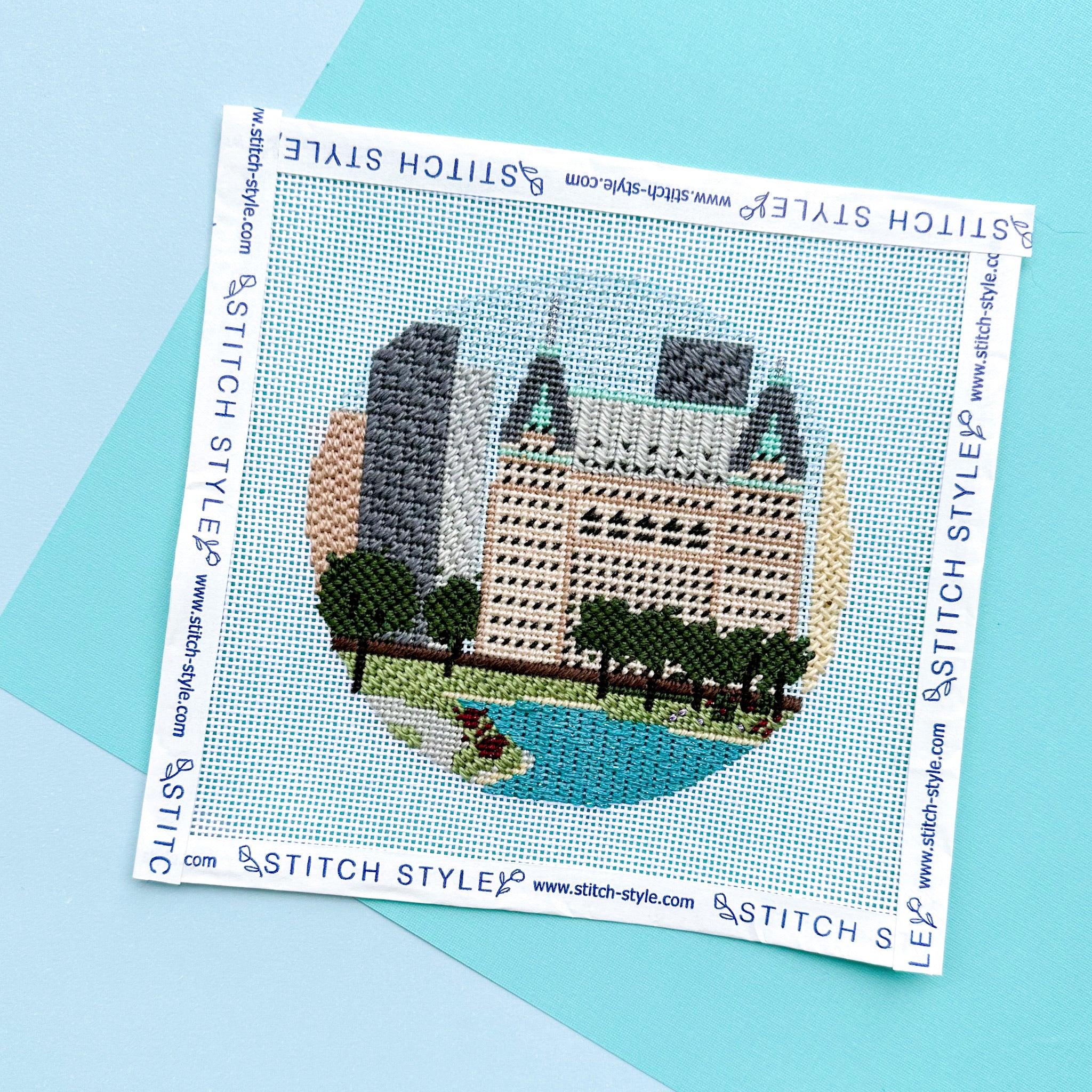 New York Plaza Hotel Needlepoint Canvas – Stitch Style Needlepoint