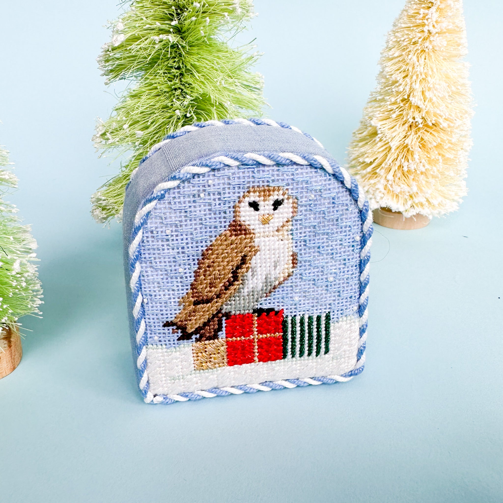 Christmas Forest Needlepoint Collection: Owl – Stitch Style Needlepoint