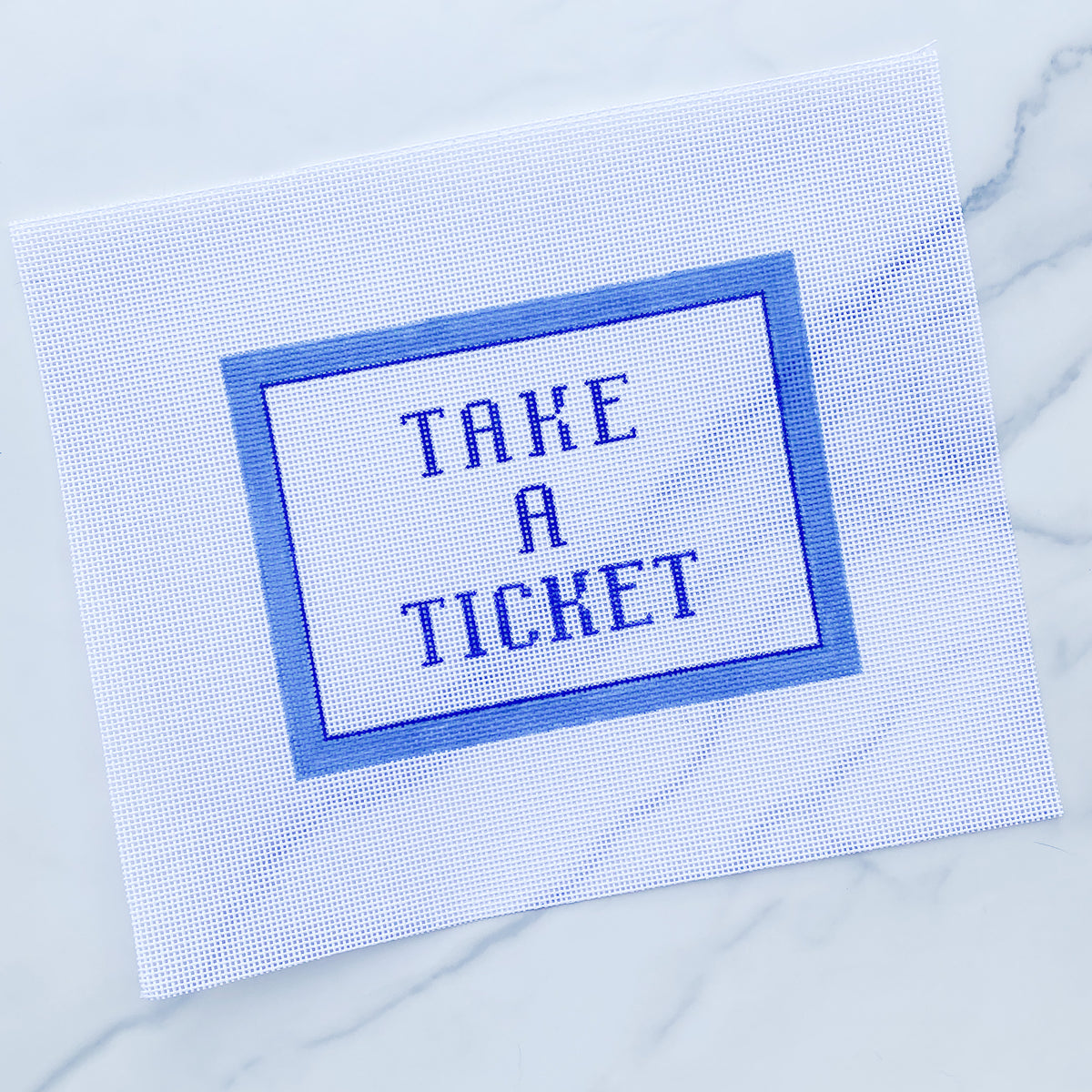 Take a Ticket Needlepoint Canvas – Stitch Style Needlepoint