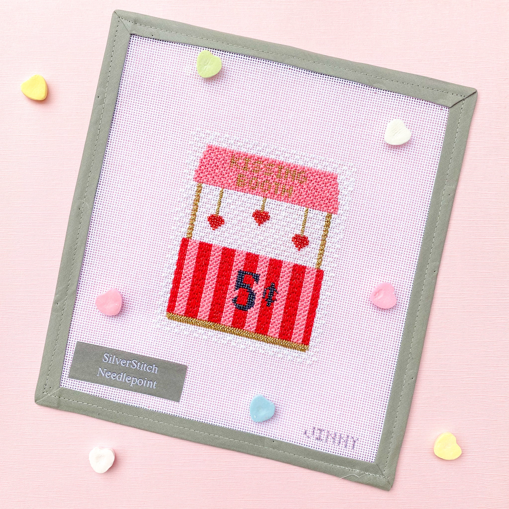 Stitch Guide for Silver Stitch Needlepoint Kissing Booth – Stitch Style ...