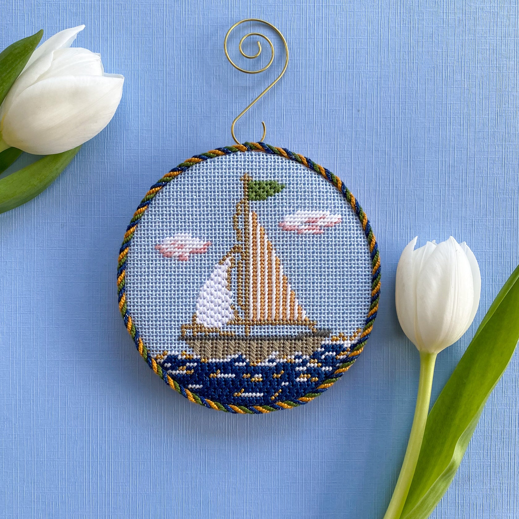 Stitch Guide for Plum Stitchery Ship Round – Stitch Style Needlepoint
